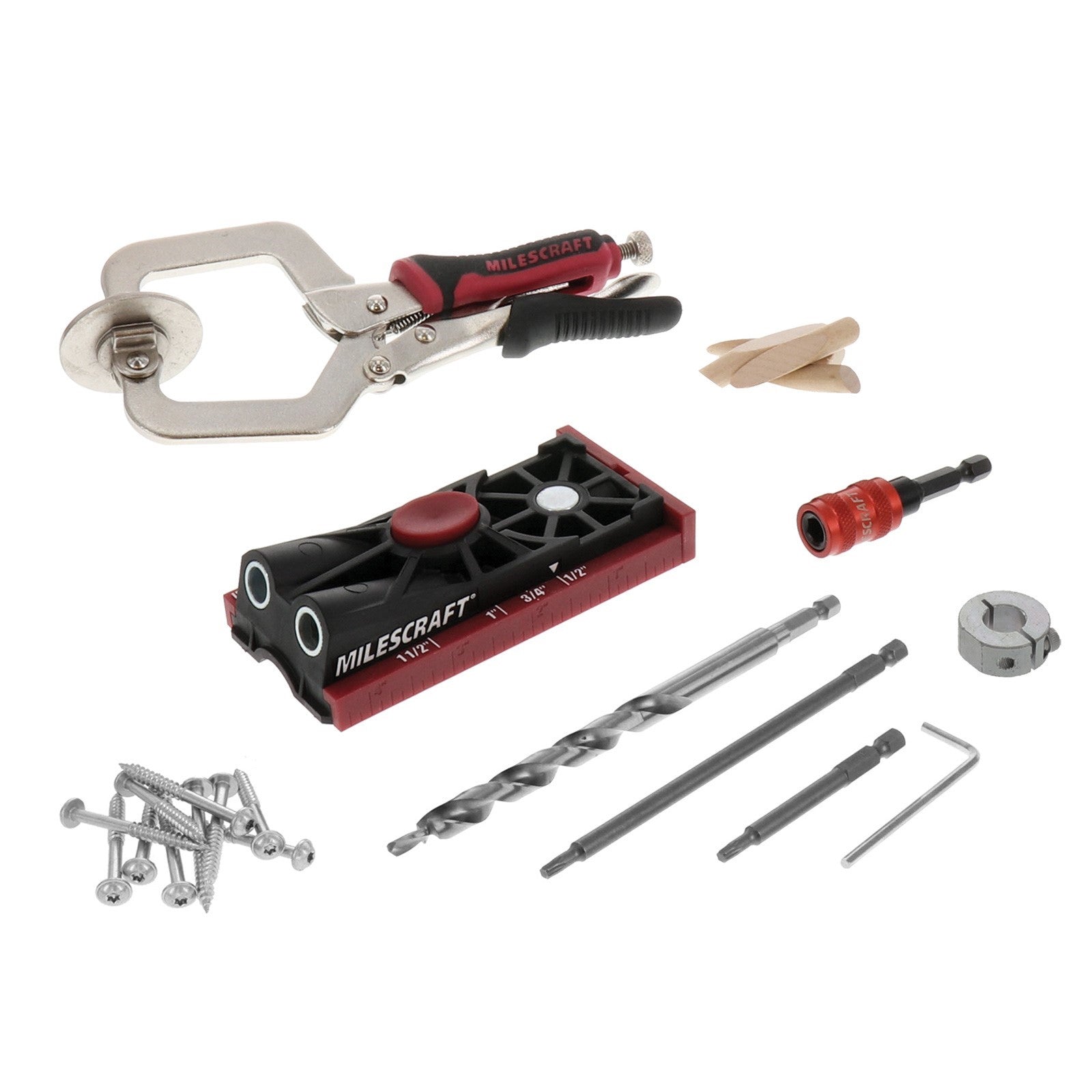 Milescraft Pocket Hole Jig 200 Set with Clamp and Screws Timbecon Pty Ltd