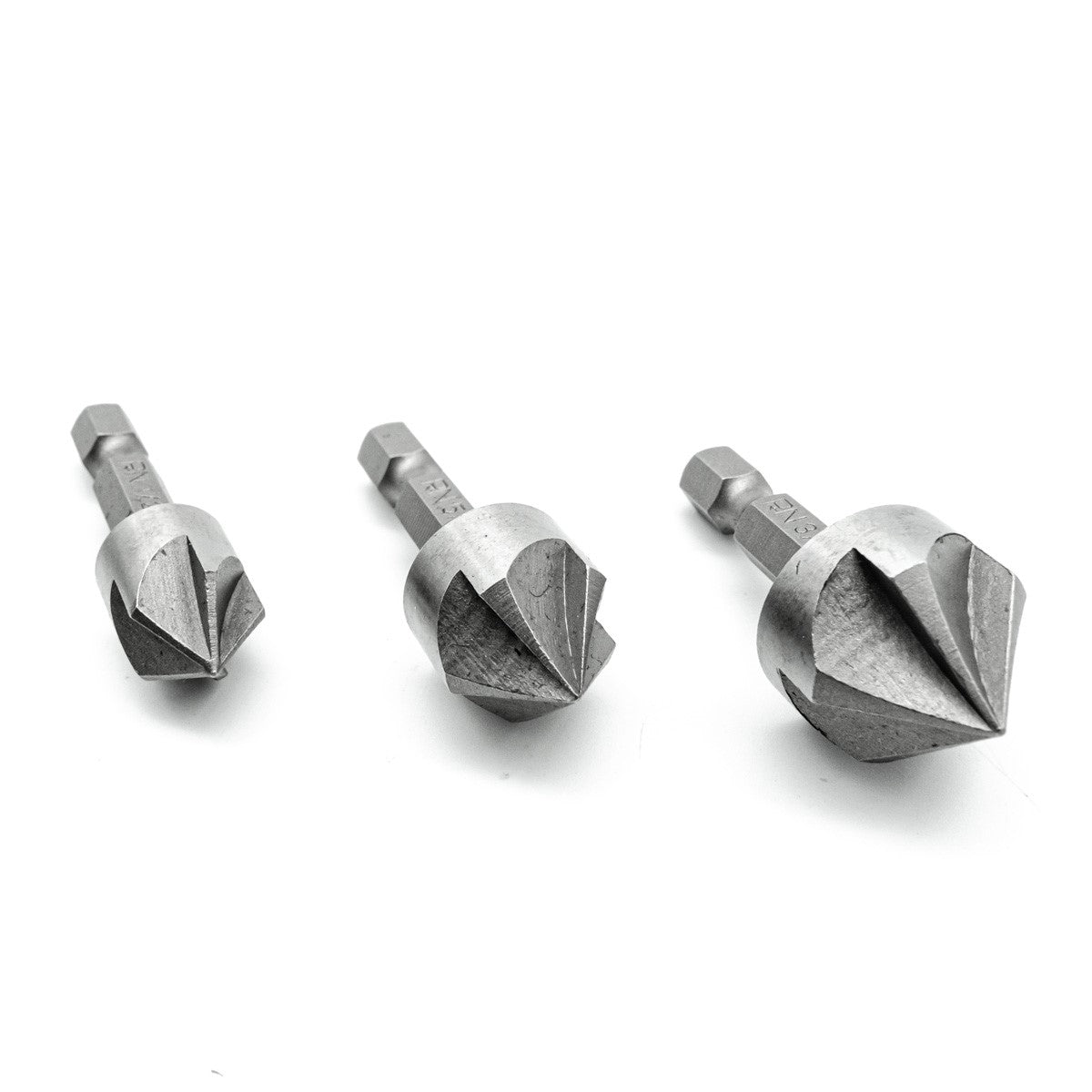 P N Quickbit Impact Countersinks Rose Head Set Three CR-V 1/4in H