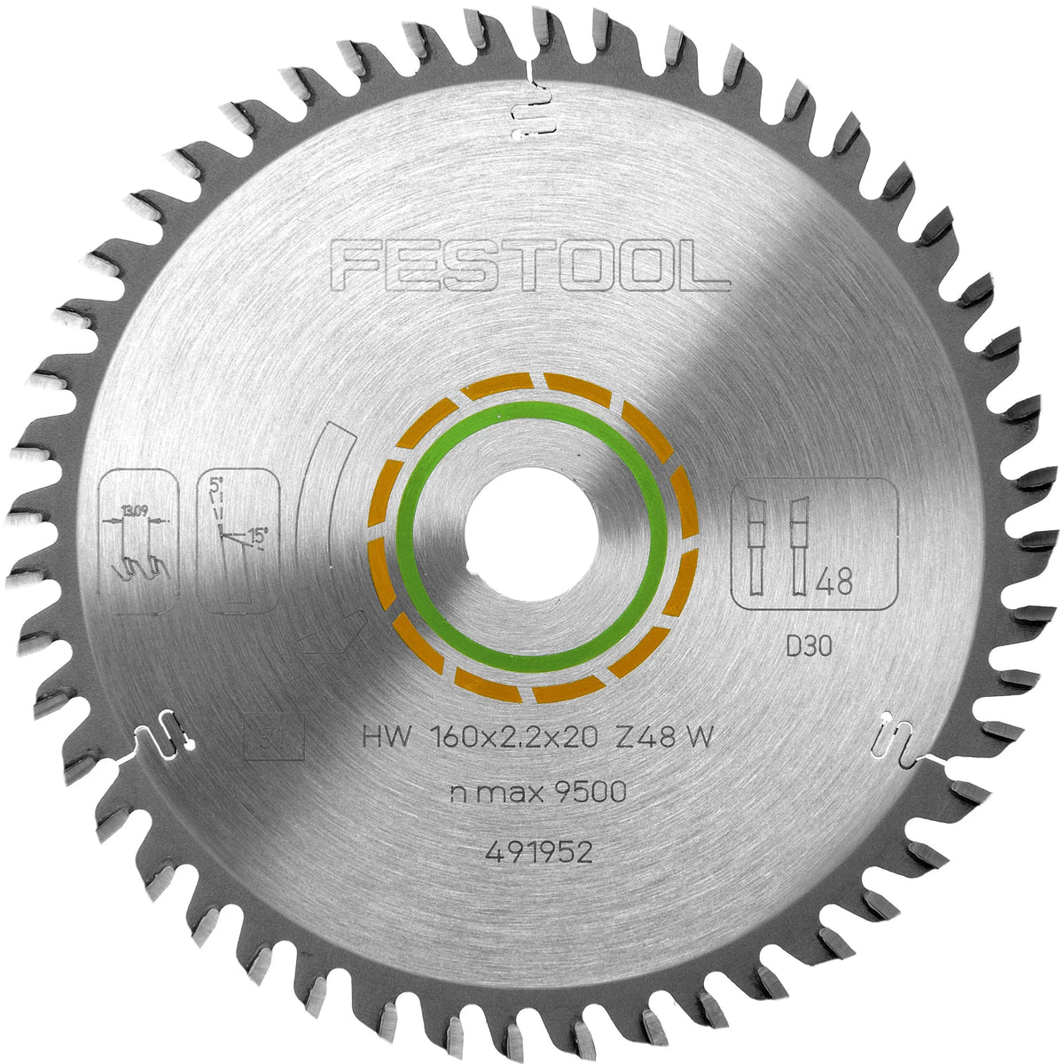Festool Fine Tooth Saw Blade 160mm x 2.2mm x 20mm 48 Tooth