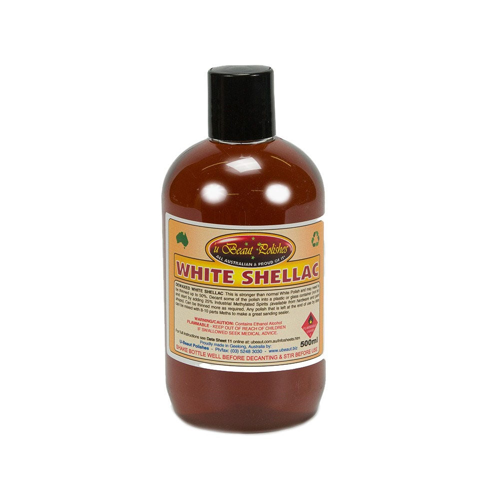 U Beaut White Shellac Polish Wood Finish and Sealer 500ml – Timbecon