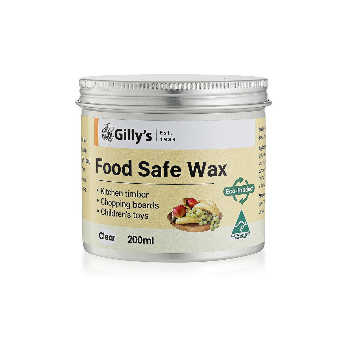 Gilly's Food Safe Wax Suits Chopping Boards Children's Toys
