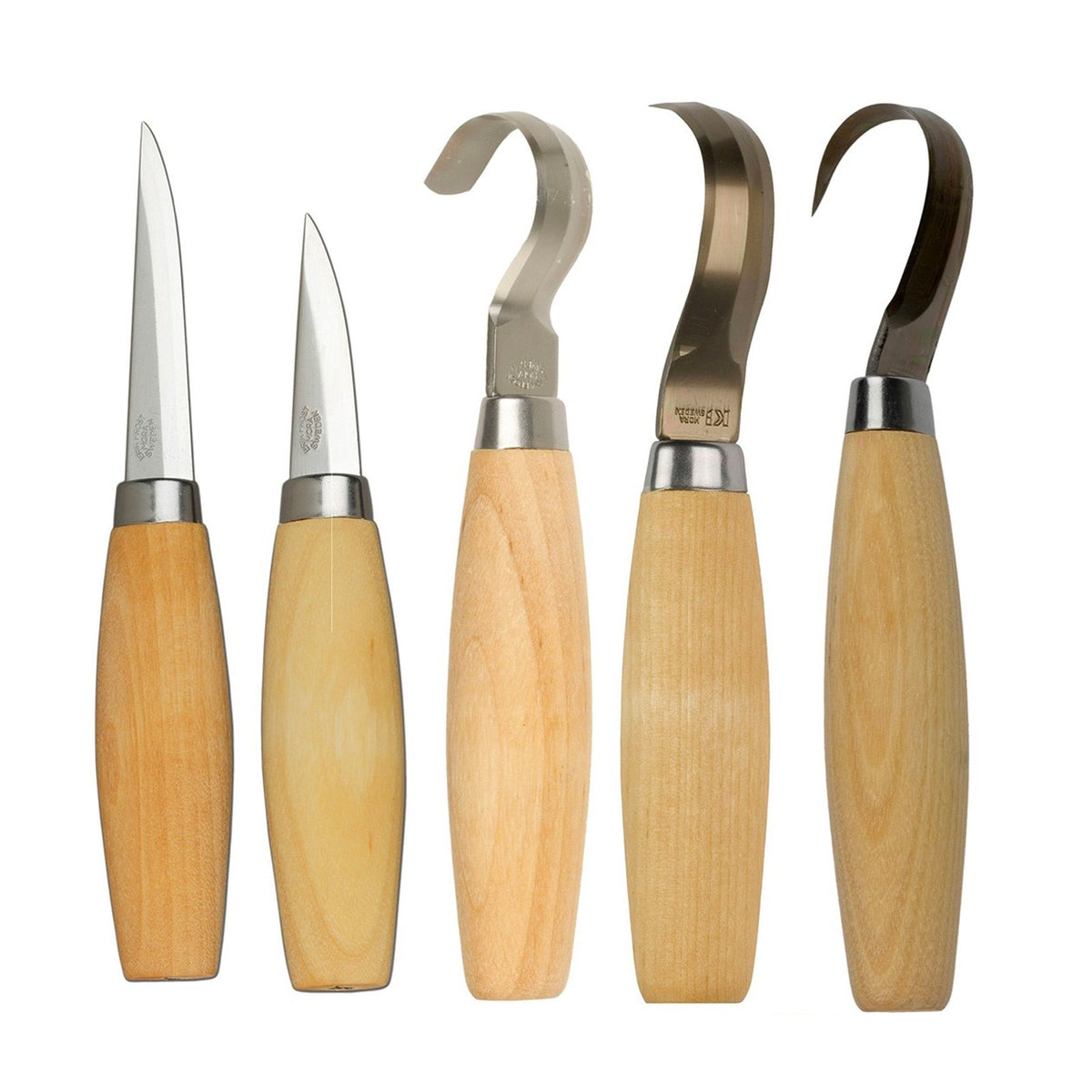 Morakniv Set of 5 Spoon Carving Knives Sheathed Left-Handed – Timbecon