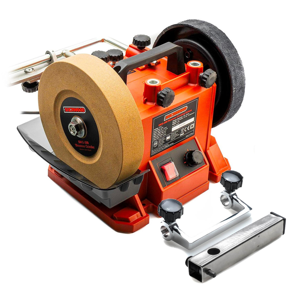 Sherwood Wet Stone Grinder 200mm 160W Variable Speed with Diamond Trui