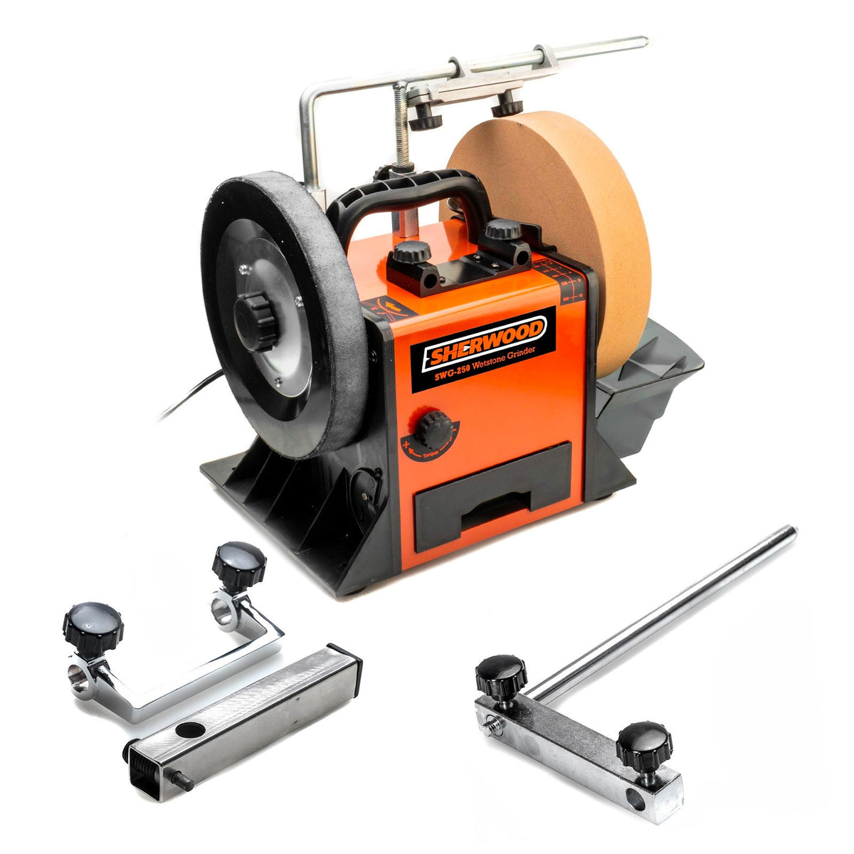 Sherwood Wet Stone Grinder 250mm 160W Variable Speed with Diamond Trui