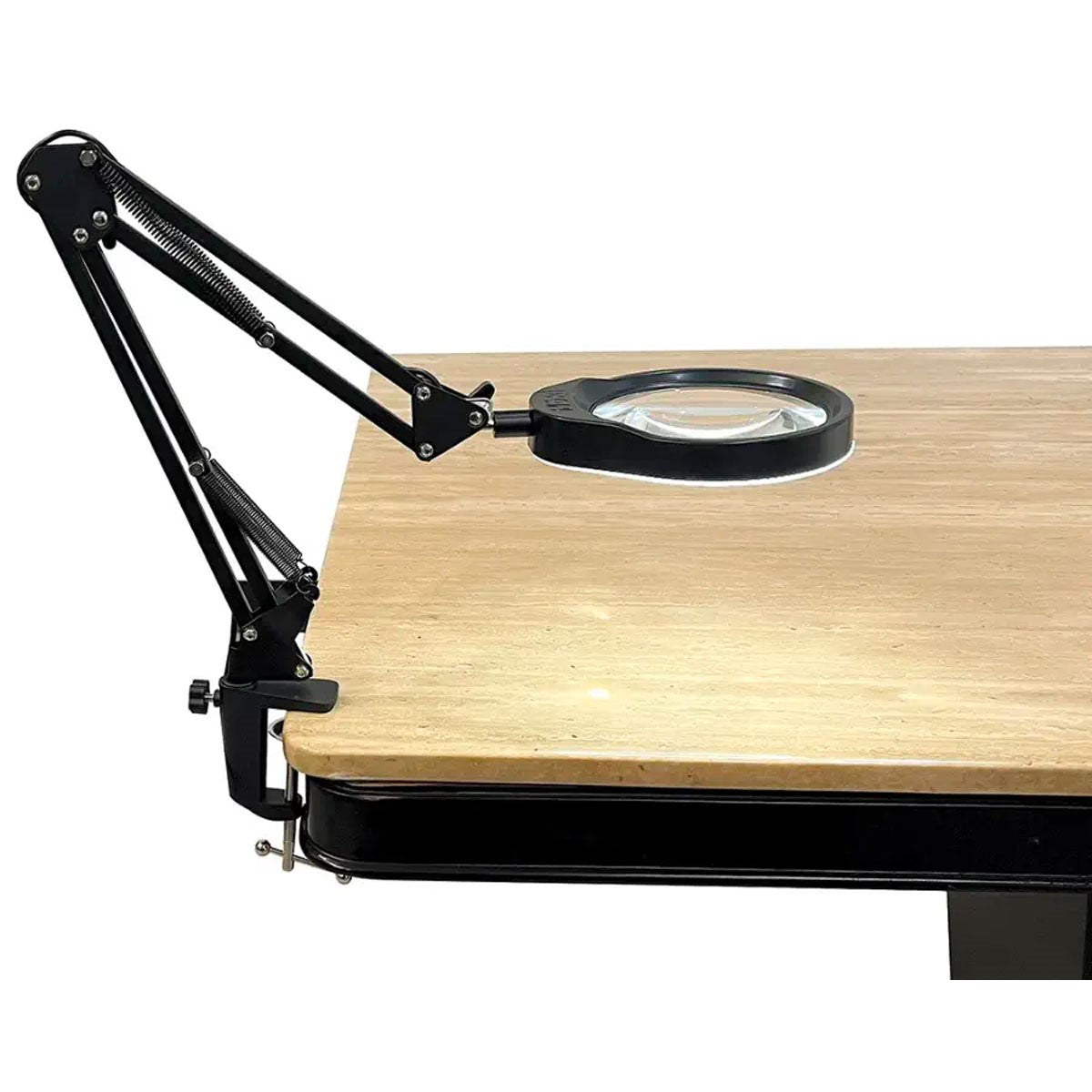 iGaging EZ-View Magnifying Glass LED Desk Light 125mm Lens 3 Lighting