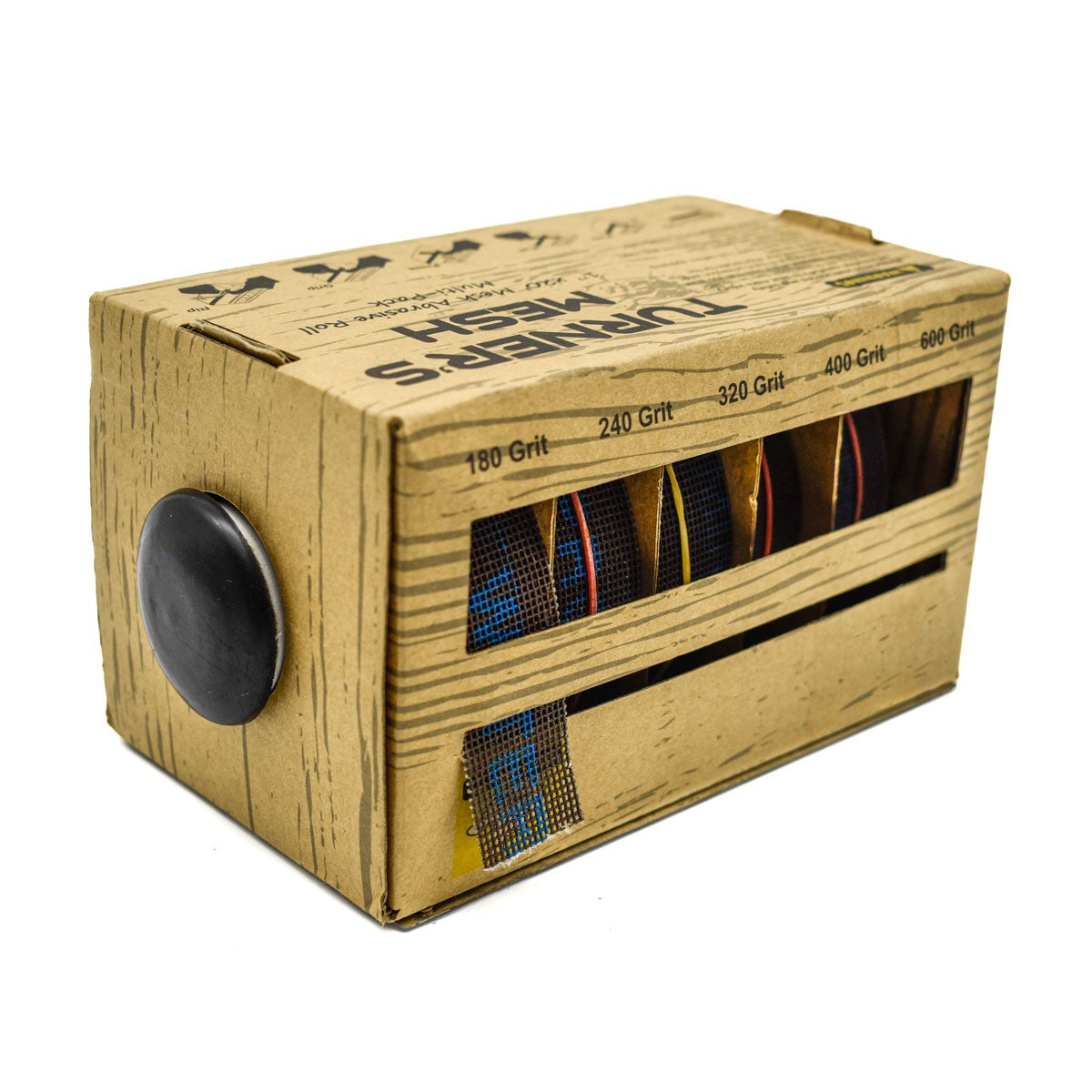 Set of 5 Sandpaper Rolls 1in x 6m in Dispenser Woodturners Abrasive Me