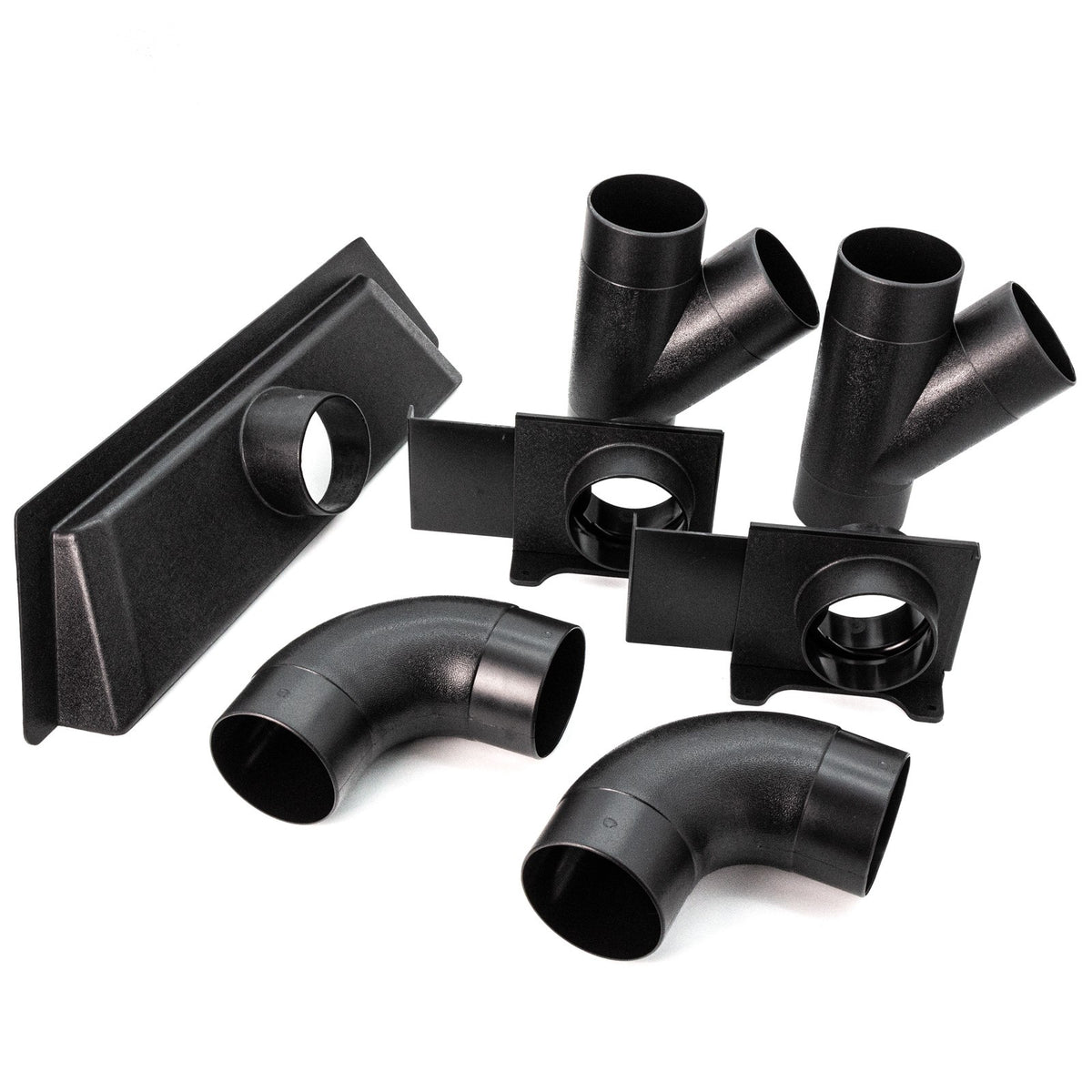 Sherwood 4in Dust Extraction Kit with Connectors Blast Gates Elbows su