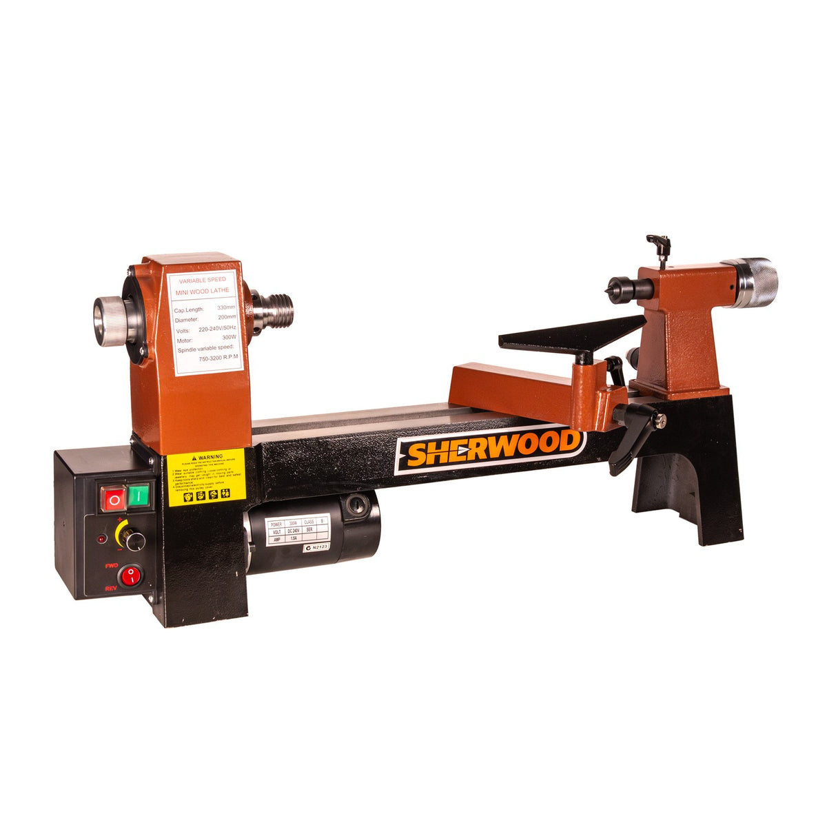 Sherwood Micro Wood Lathe 200mm Swing 300W Variable Speed – Timbecon