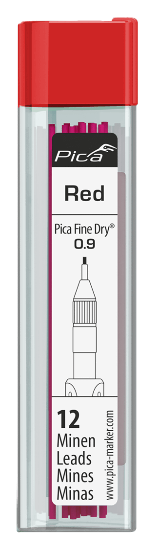 Pica Dry Fine Refill Red Leads Pack of 12