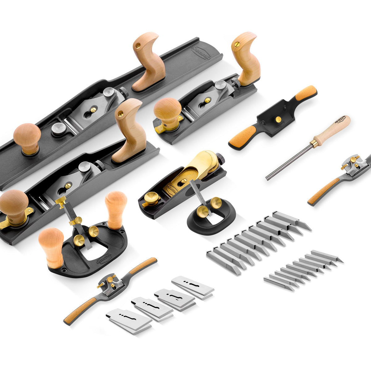 Melbourne Tool Company Set of Ten Hand Planes & Tools Plus Blades