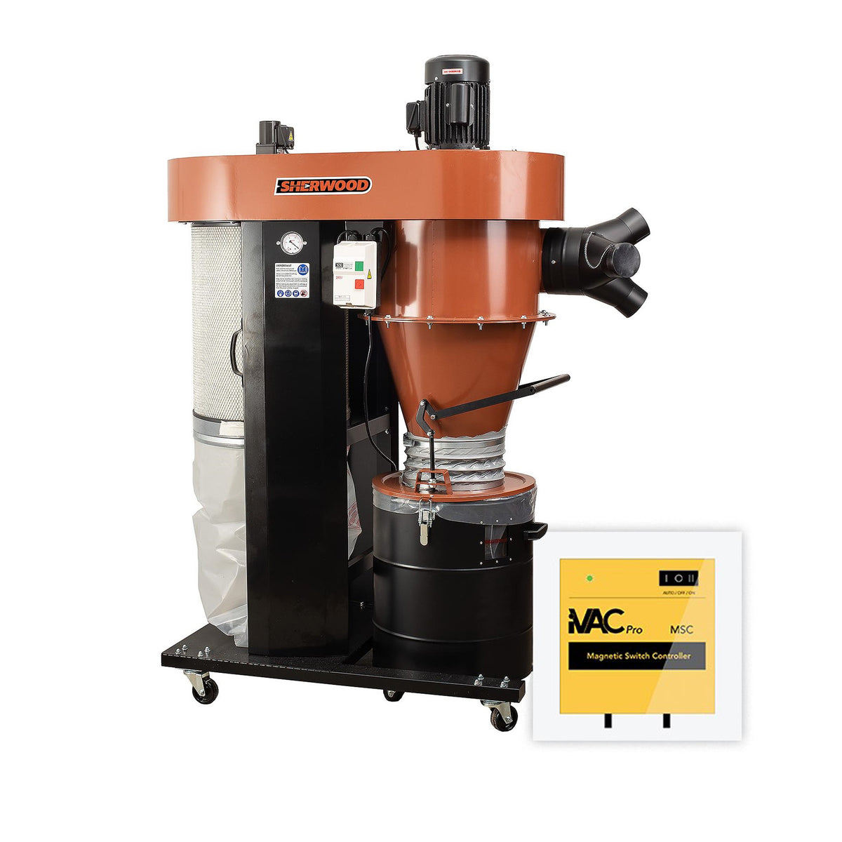Sherwood 2HP 1275CFM iVac Automation Enabled Industrial Cyclone Dust E