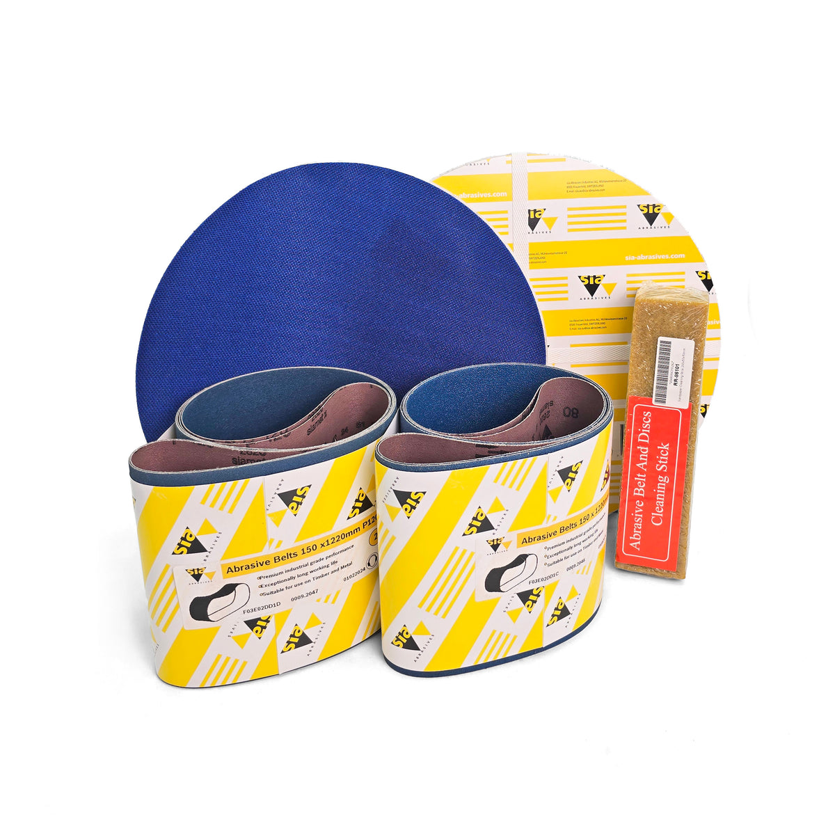 Sia Abrasives Sandpaper Kit for 6 x 12in Belt and Disc Sanders