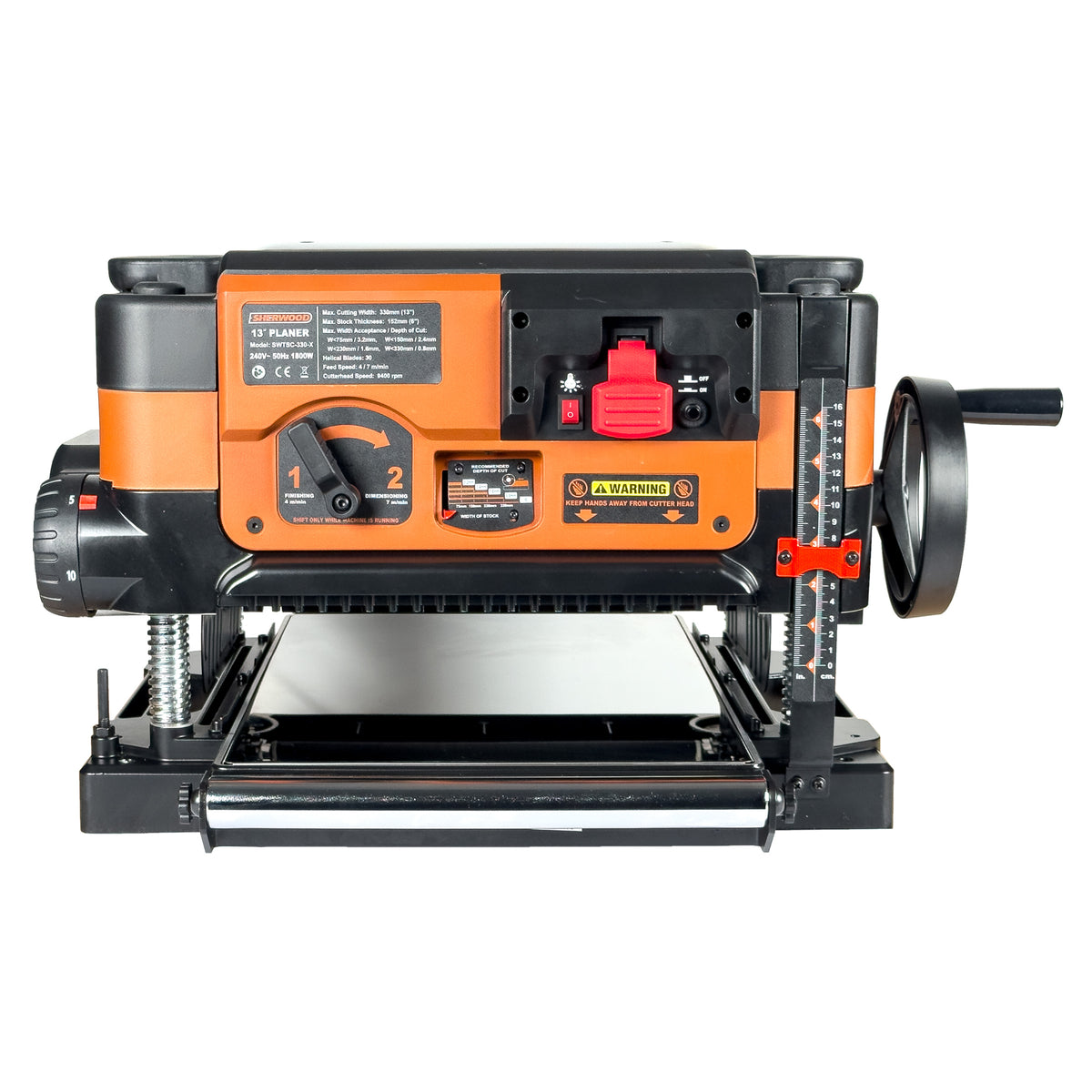 Sherwood 13in Benchtop Pro Thicknesser with Helical Cutterhead 1800W