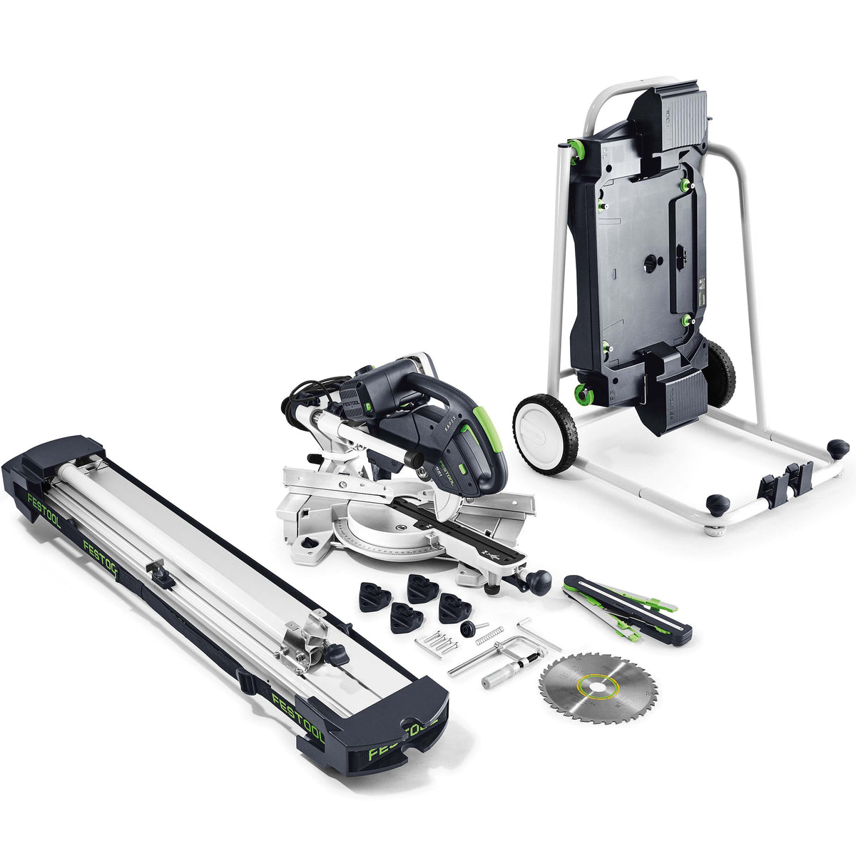 Festool KS 60 KAPEX Set 216mm Slide Compound Mitre Saw with LED Spotli
