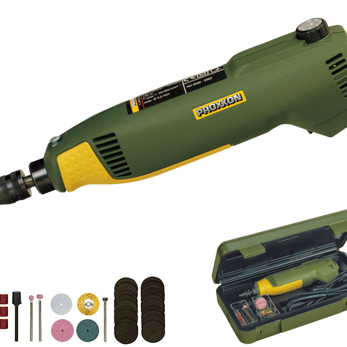 PROXXON MICROMOT FBS-240/E Precision Rotary Tool Kit Corded 100W for D
