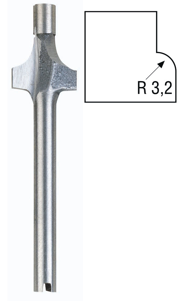 PROXXON 3.2mm Round Over Router Bit For Micro Shaper – Timbecon Pty Ltd